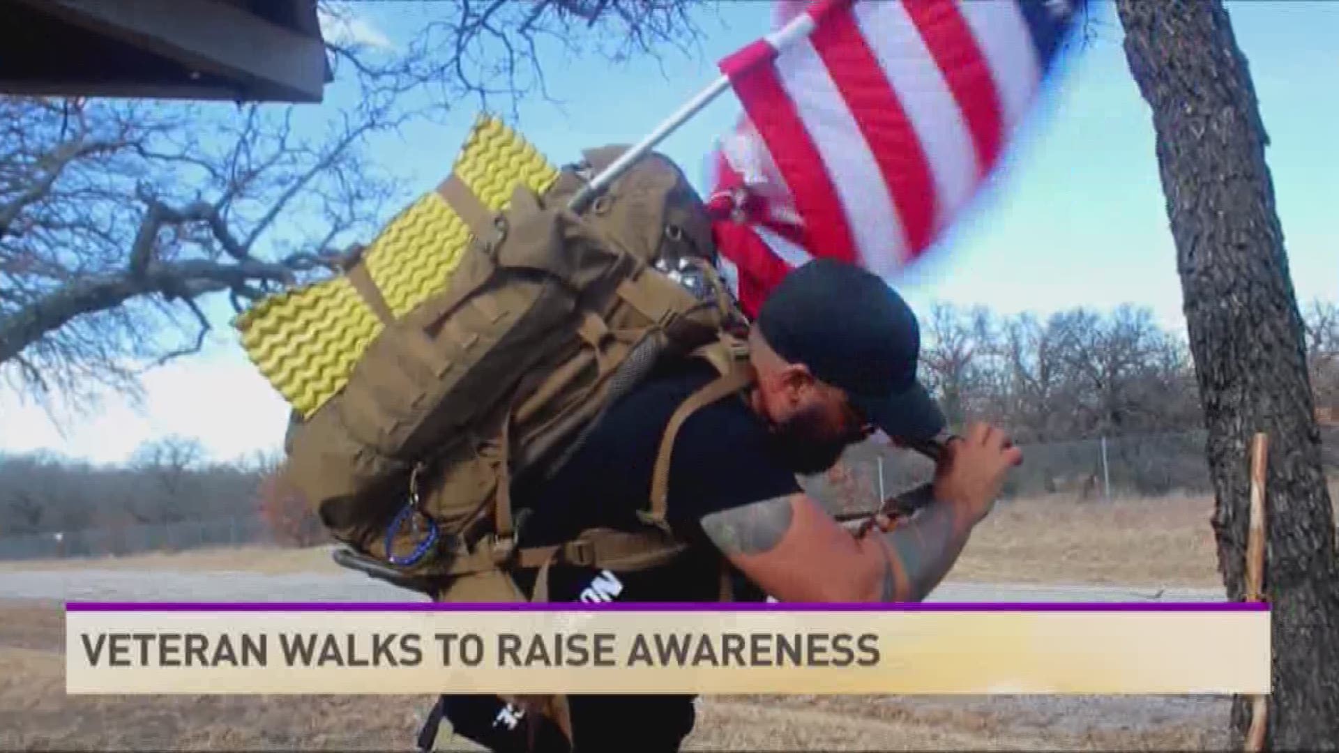 Veteran Walking to Raise Awareness | 9news.com