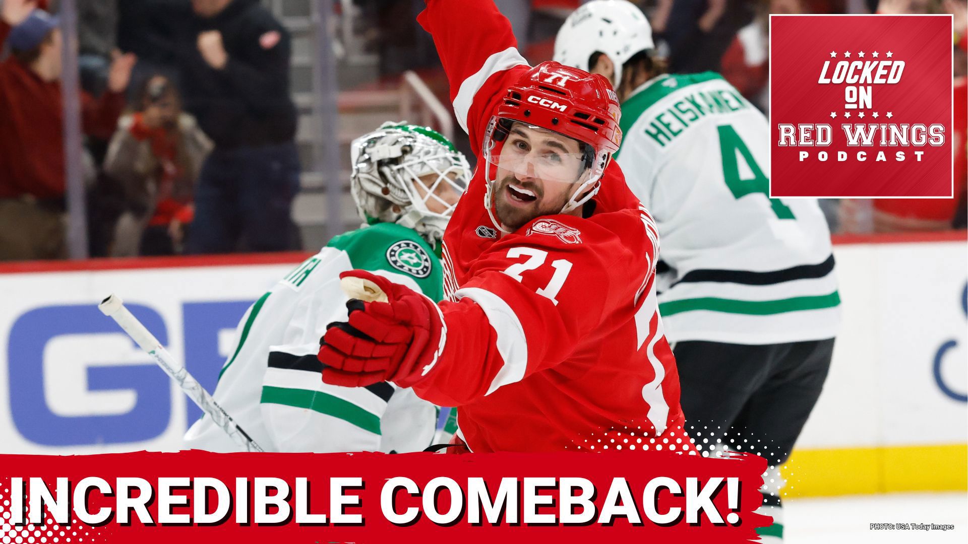 Dylan Larkin caps off INCREDIBLE comeback over the Dallas Stars | 9news.com