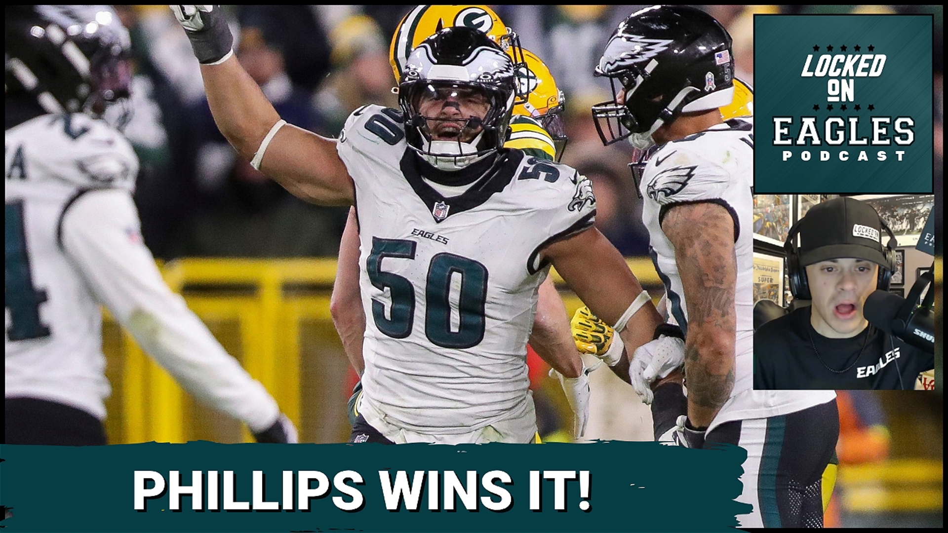 PHILLIPS WINS IT: Jaelan Phillips DOMINATES in Eagles win vs Green Bay ...
