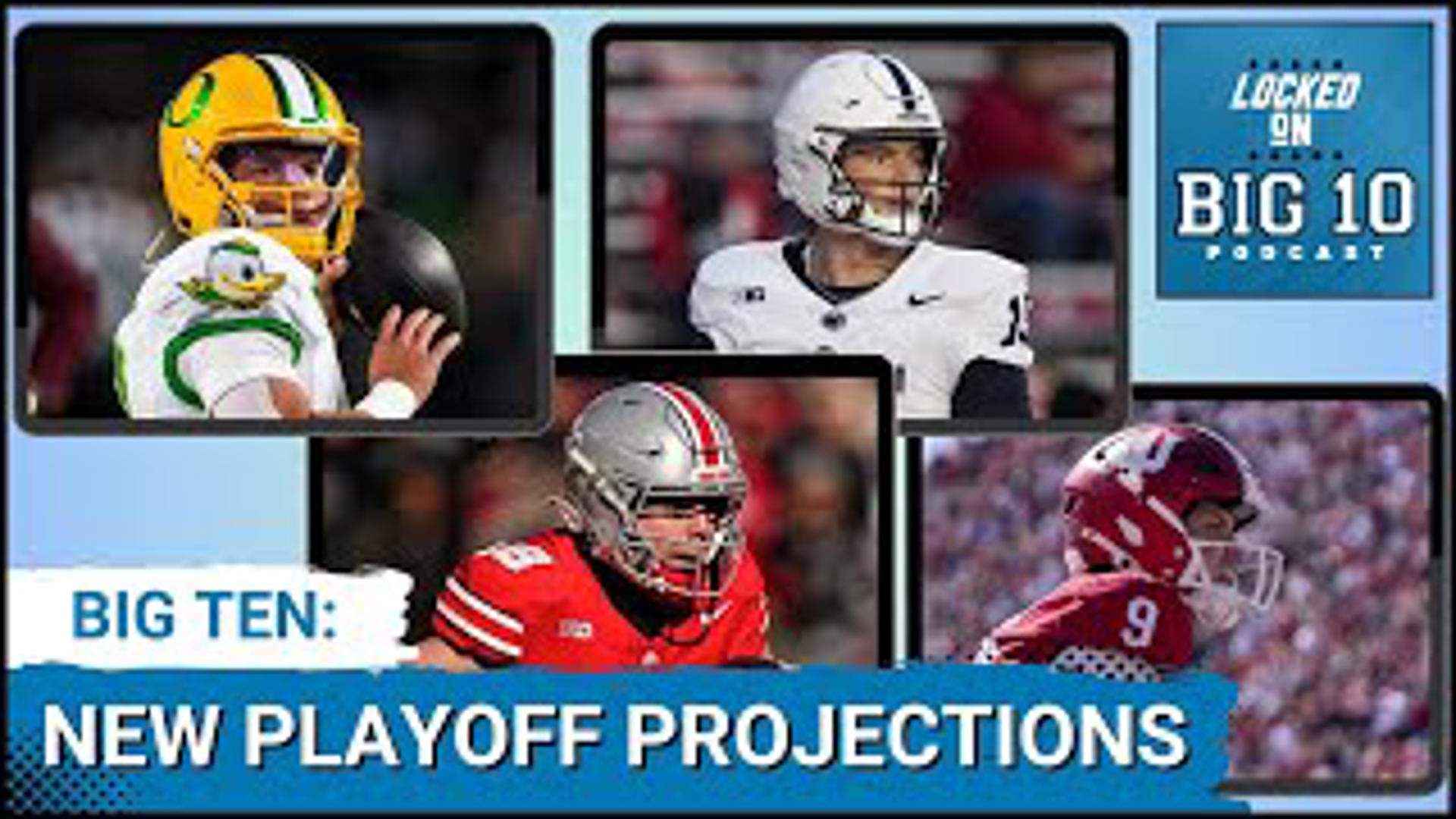 NEW: College Football Playoff Projections - Still 4 B1G Teams! Plus ...