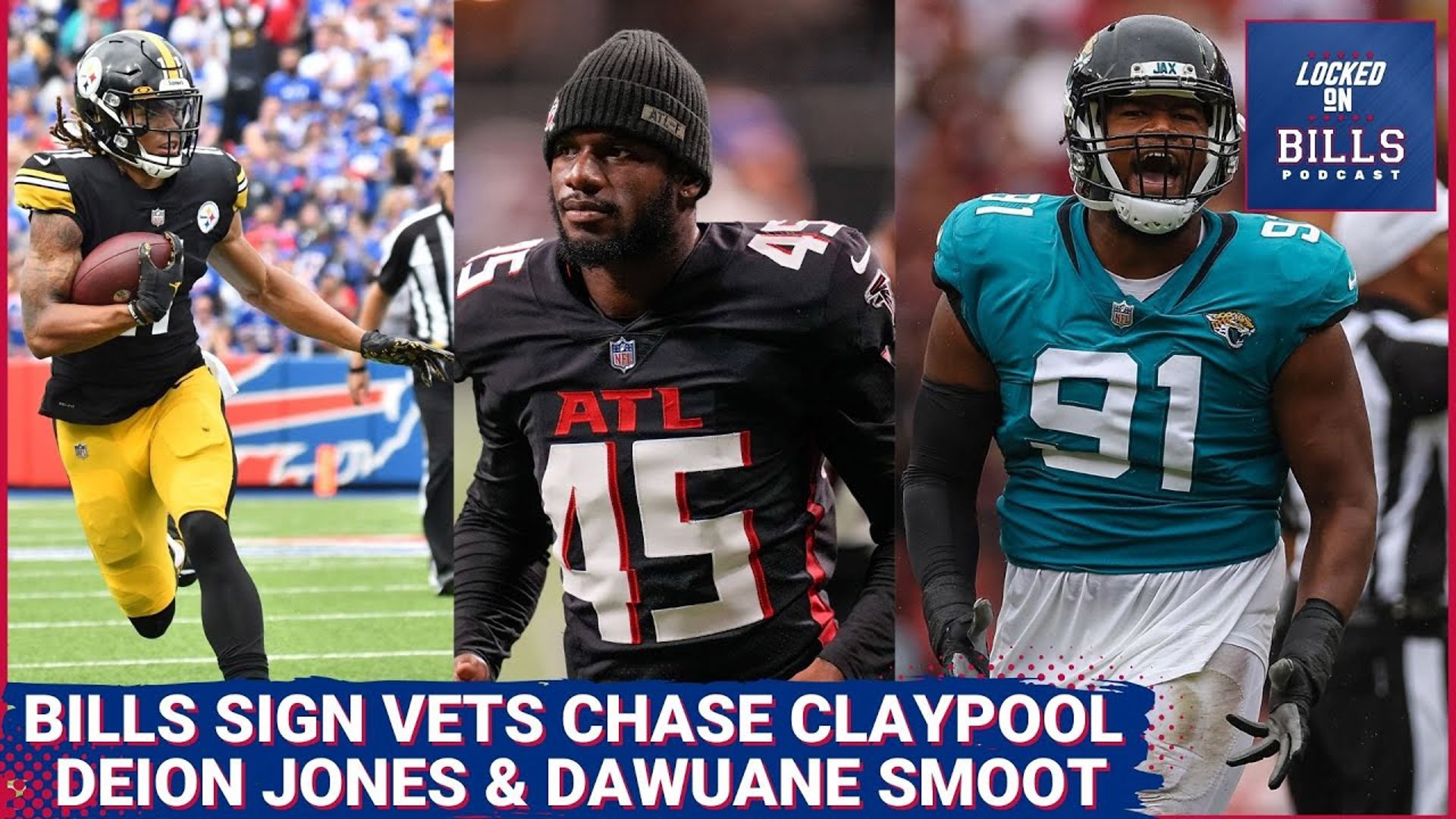 Buffalo Bills sign WR Chase Claypool, DE Dawuane Smoot and LB Deion Jones | 9news.com