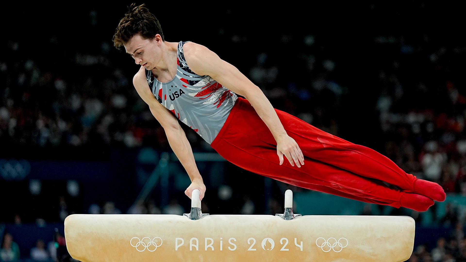 US Olympian Stephen Nedoroscik gives Elmo motivational boost | 9news.com