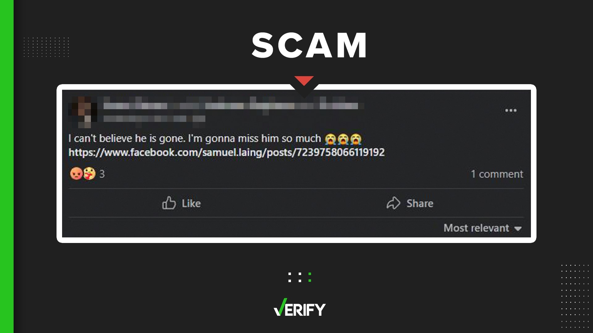 'I can’t believe he’s gone' Facebook posts are scams | 9news.com
