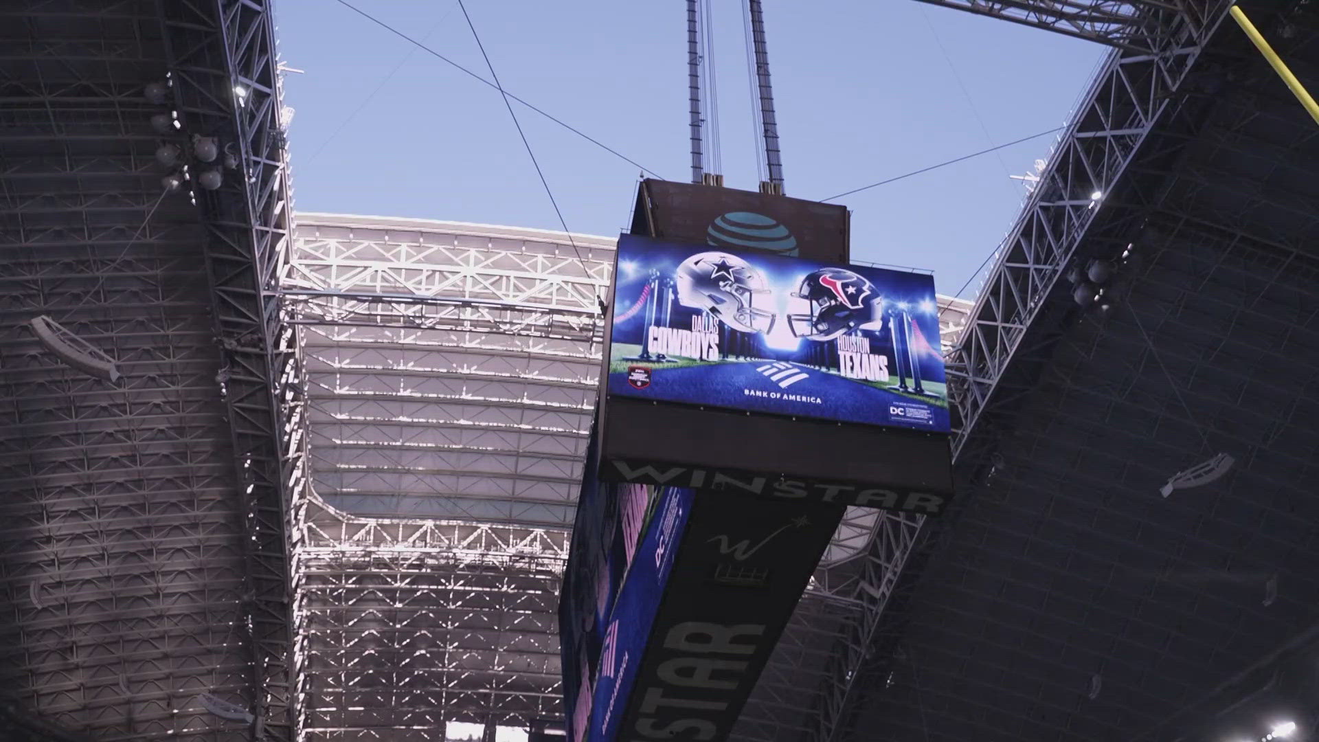 Piece of metal falls onto field at AT&T Stadium | 9news.com