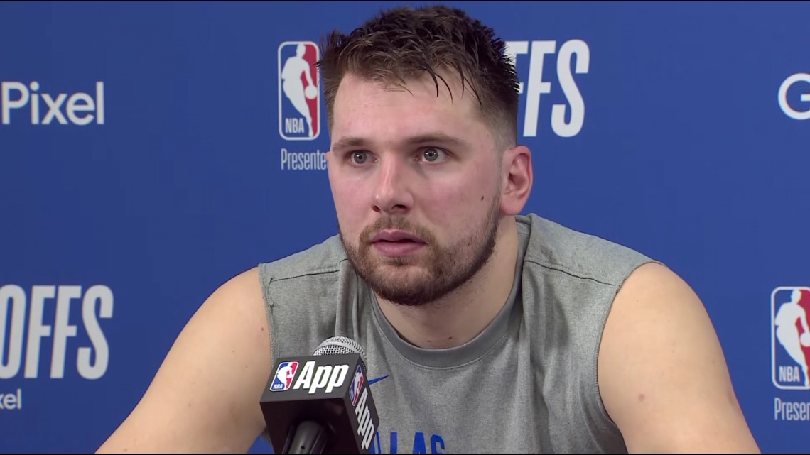 Luka Doncic press conference interrupted by awkward noises: Video ...