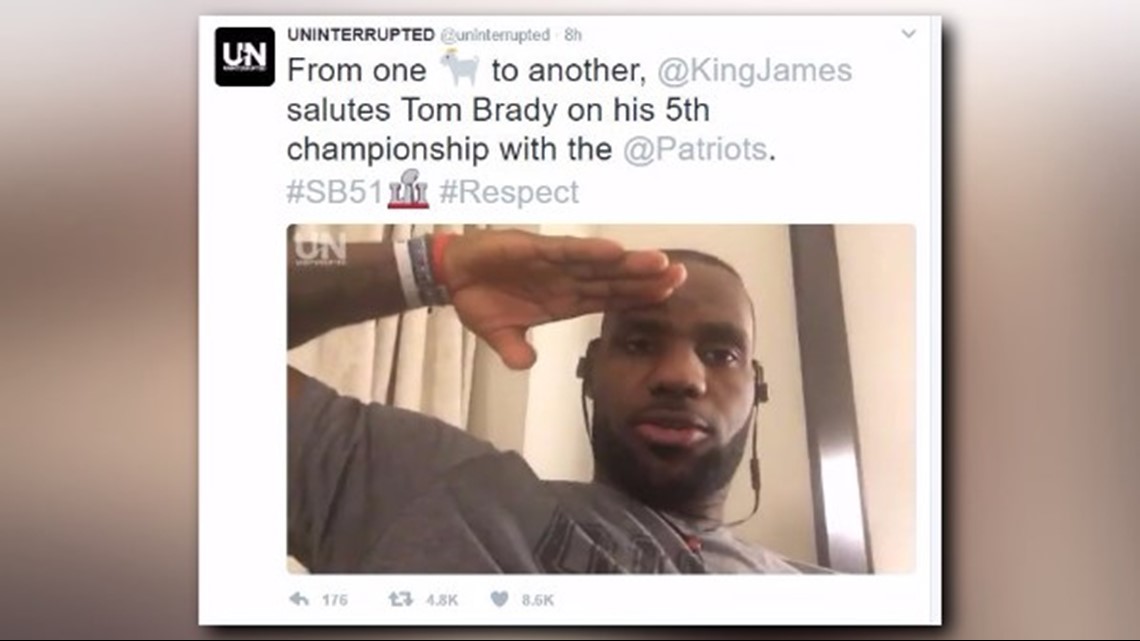 WATCH | LeBron James salutes Tom Brady for Super Bowl LI victory ...