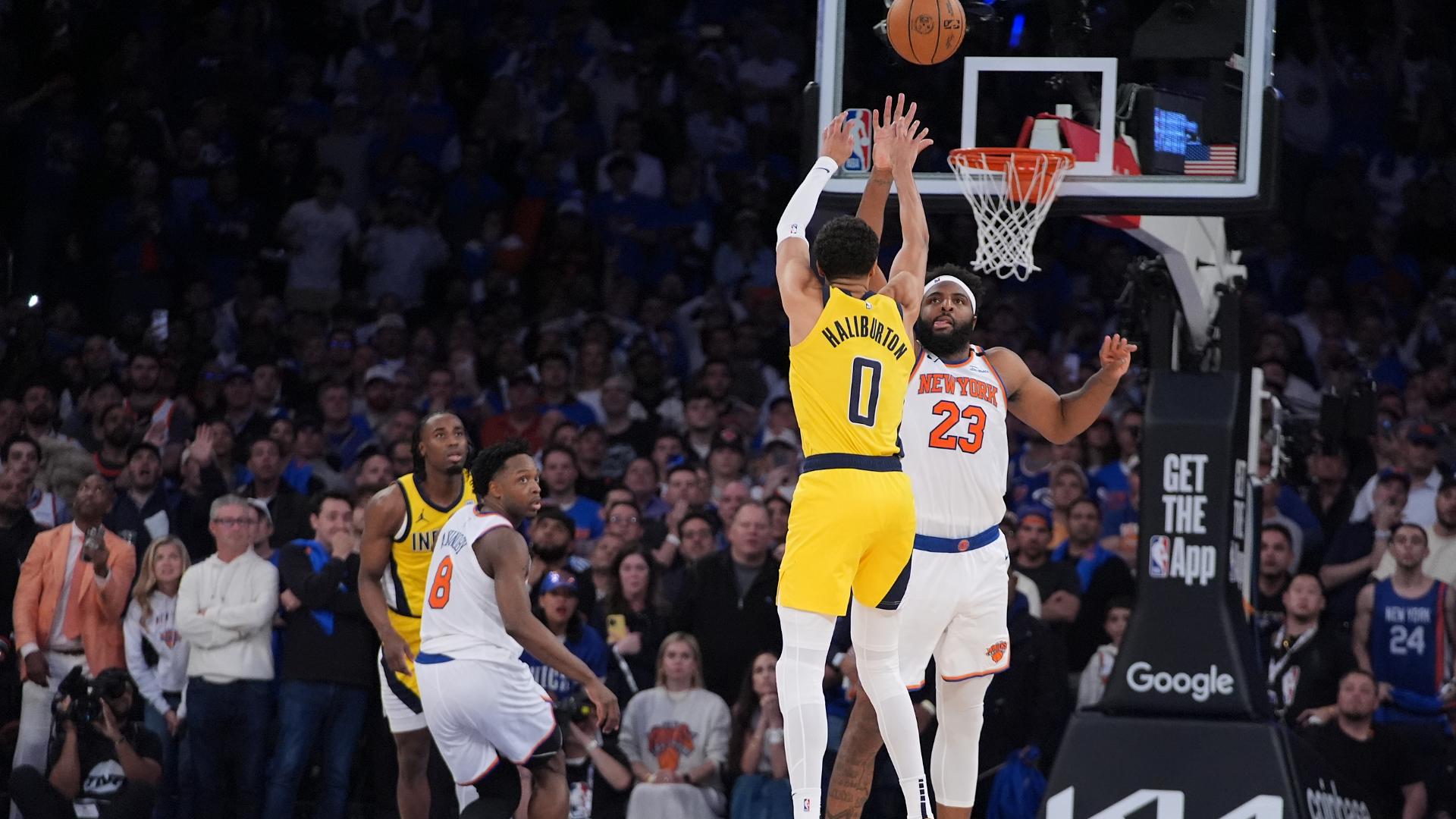 Pacers win Game 1 in overtime with another thrilling comeback | 9news.com