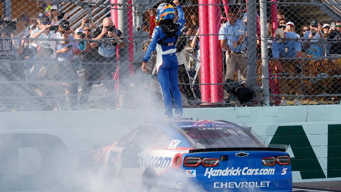 Kyle Larson wins NASCAR Cup Series race at Homestead-Miami Speedway ...