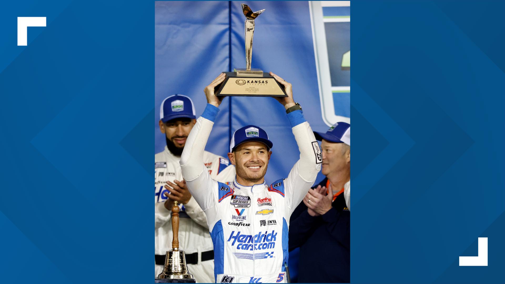 Kyle Larson wins closest finish in NASCAR Cup history at Kansas | 9news.com