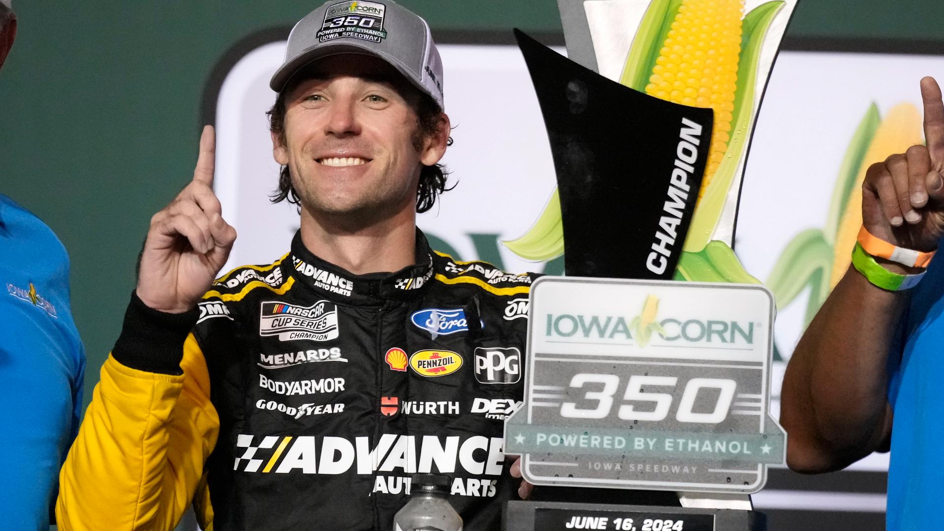 Blaney wins inaugural NASCAR Cup Series race at Iowa Speedway | 9news.com