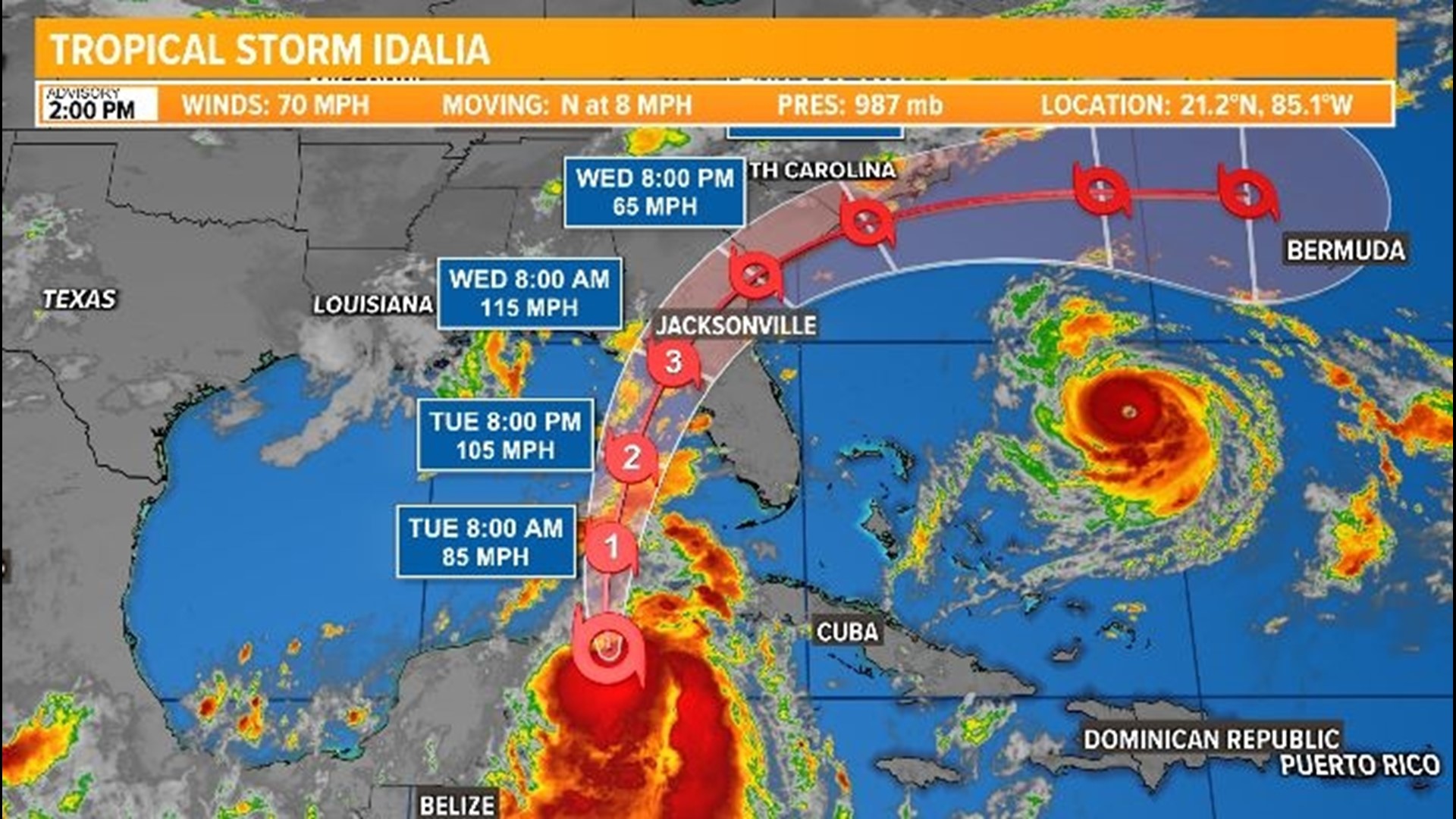 Tropical Storm Idalia path: May hit Florida as a hurricane | 9news.com