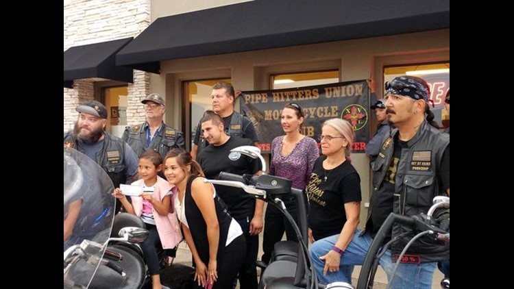 Motorcycle club raises $5,000 for local child with cancer | 9news.com