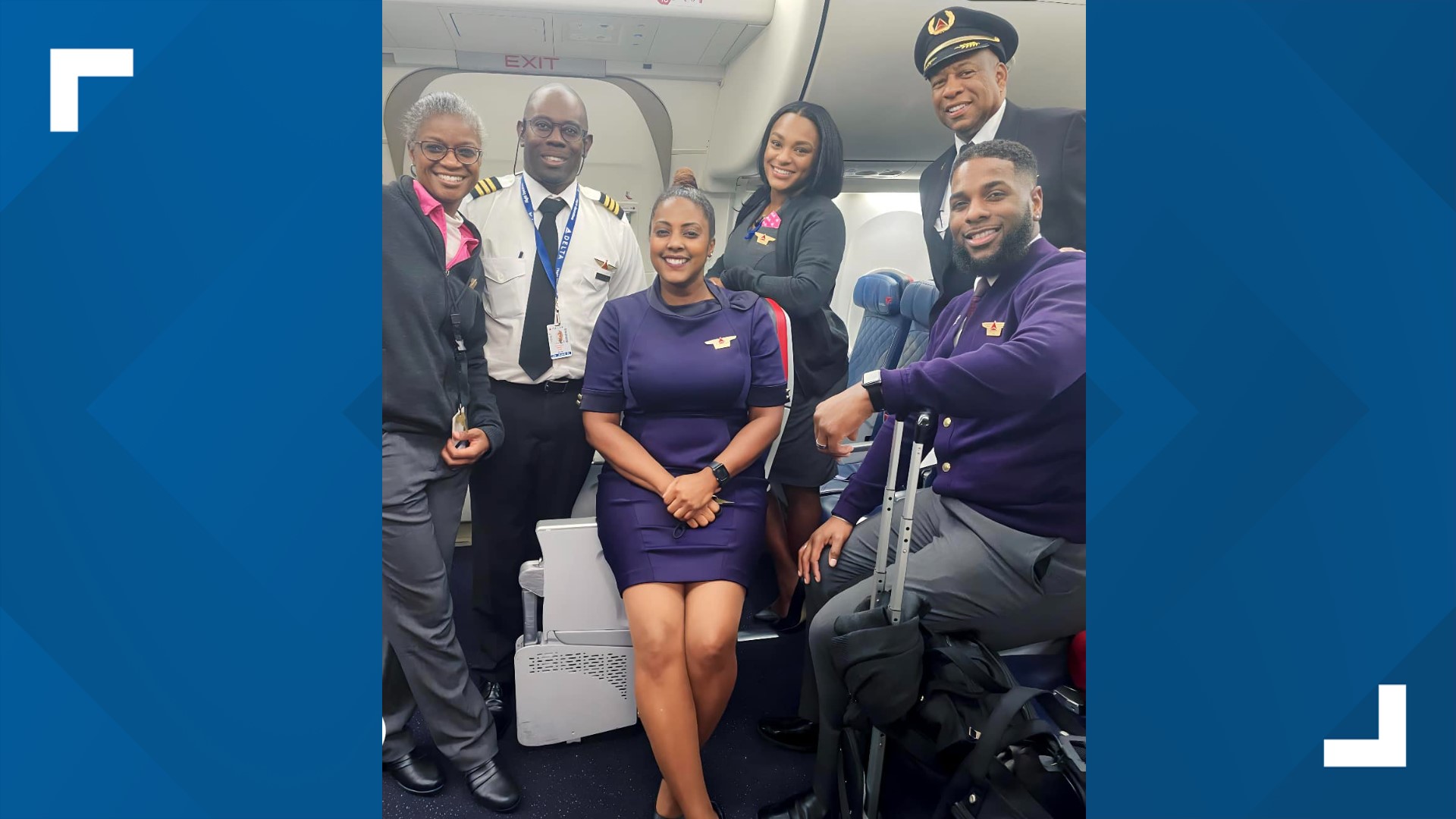 Delta flight attendant works with all-Black crew for the first | 9news.com