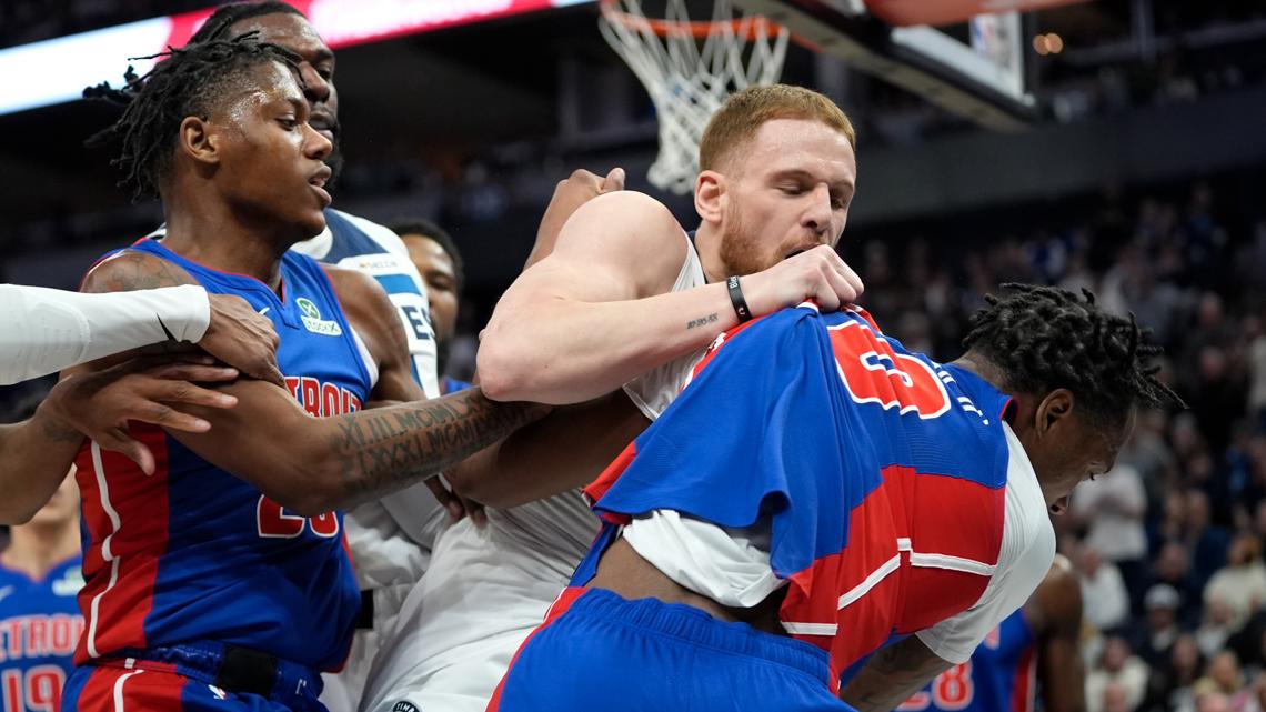 Timberwolves beat Pistons after fight disrupts game | 9news.com